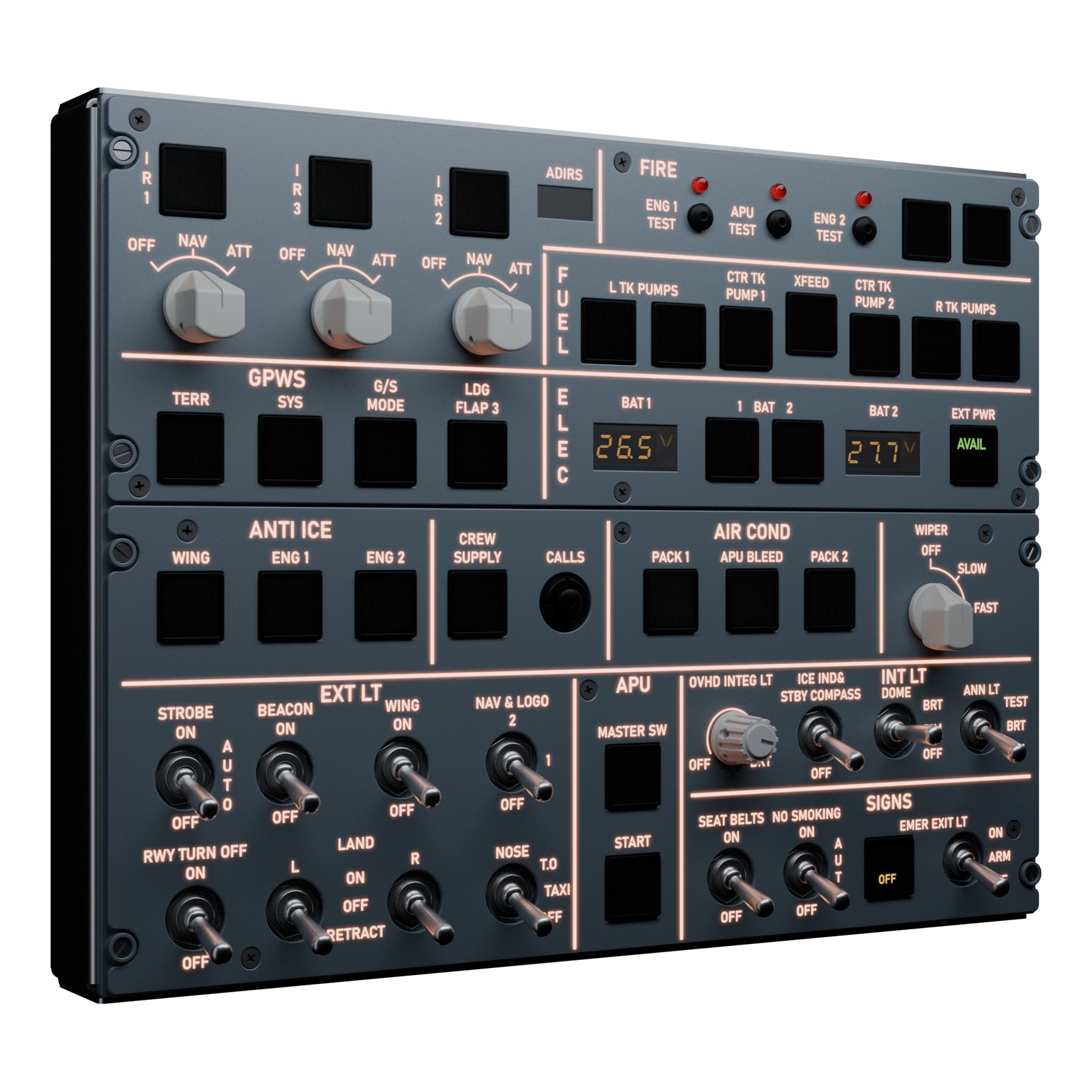 SIM GAUGES Airbus A320 OVH Panel – Flight Simulator Hardware for MSFS ...