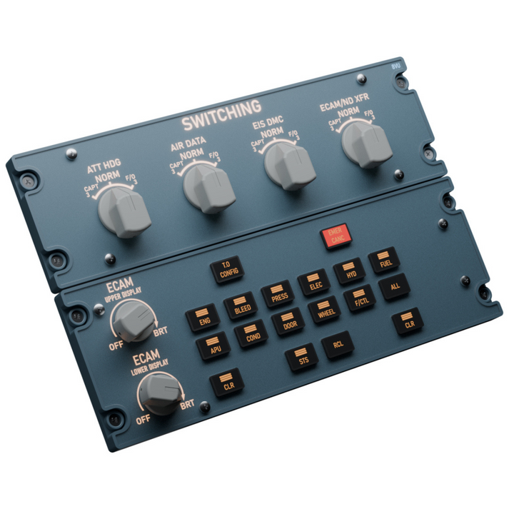 SIM GAUGES Airbus A320 ECAM + 8VU Panel - Flight Simulator Hardware for ...